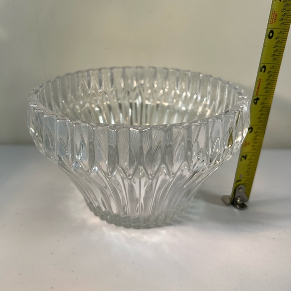 Dining | Lead Crystal Bowl Deep Cut Glassware Sleek Vertical Lines ...